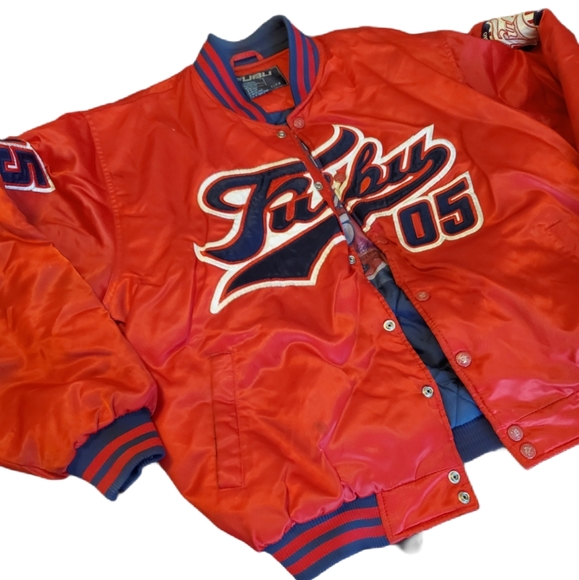 FUBU | Jackets & Coats | Fubu Satin Bomber Varsity Jacket | Poshmark